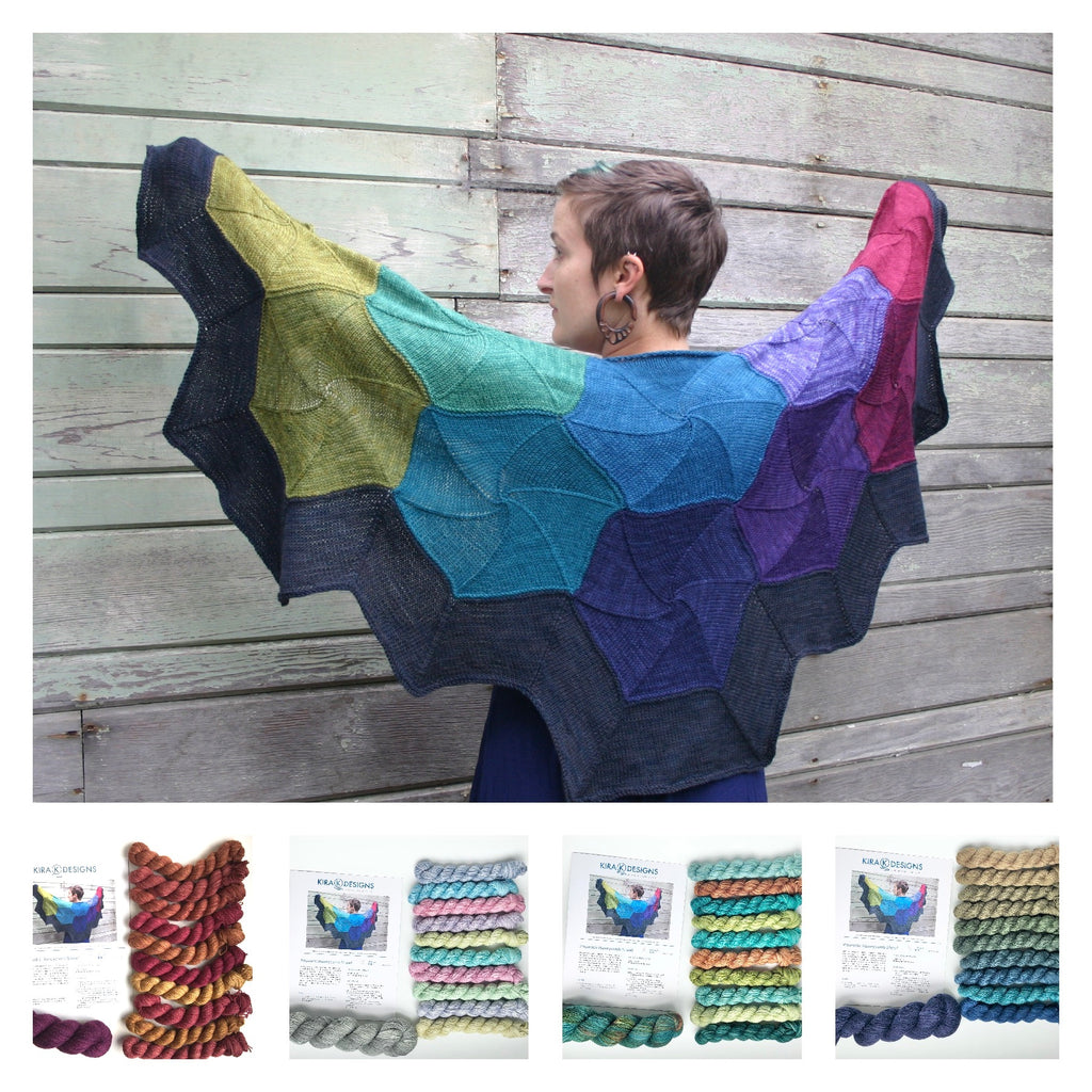 Prismatic Honeycomb Shawl kit – Kira K Designs